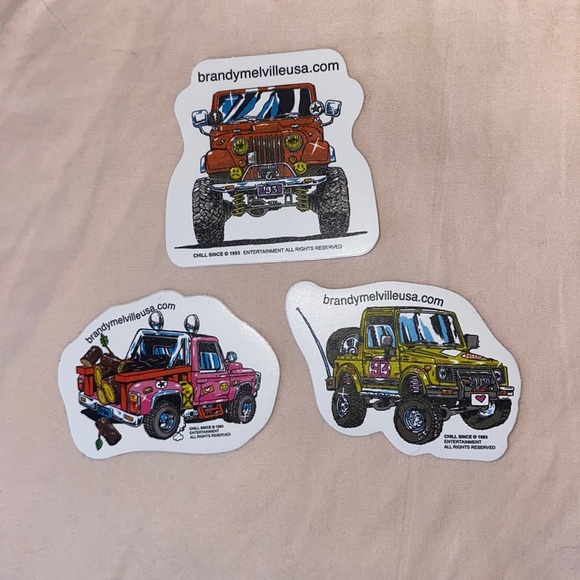 Brandy Melville | Accessories | Brandy Melville Jeep Truck Car Stickers ...